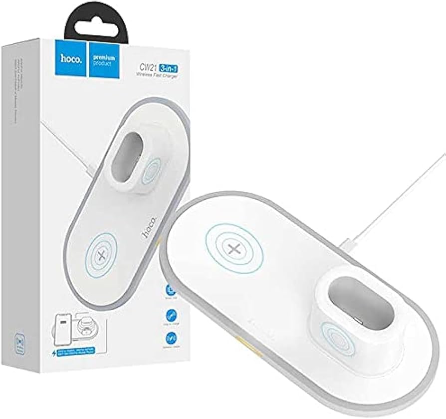 Hoco CW21 3-IN-1 W/L CHARGER - Cellco Plus