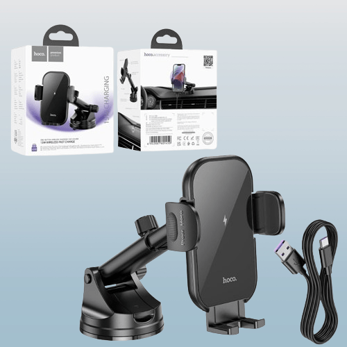 HOCO HW5 WIRELESS FAST CHARGING CAR HOLDER - Cellco Plus